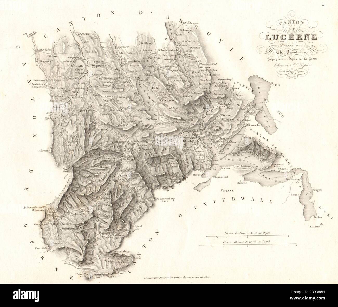 Canton de Lucerne. Luzern Lucerna. Schweiz Suisse Switzerland DUVOTENAY ...