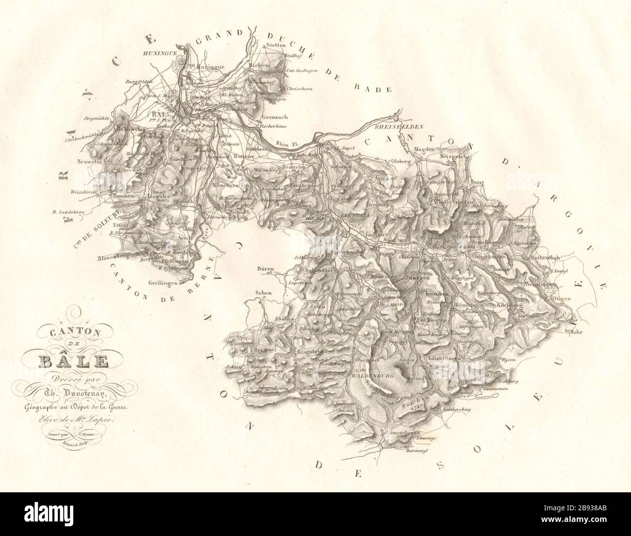 Canton de Bâle. Basel Basle Basilea. Schweiz Switzerland. DUVOTENAY ...