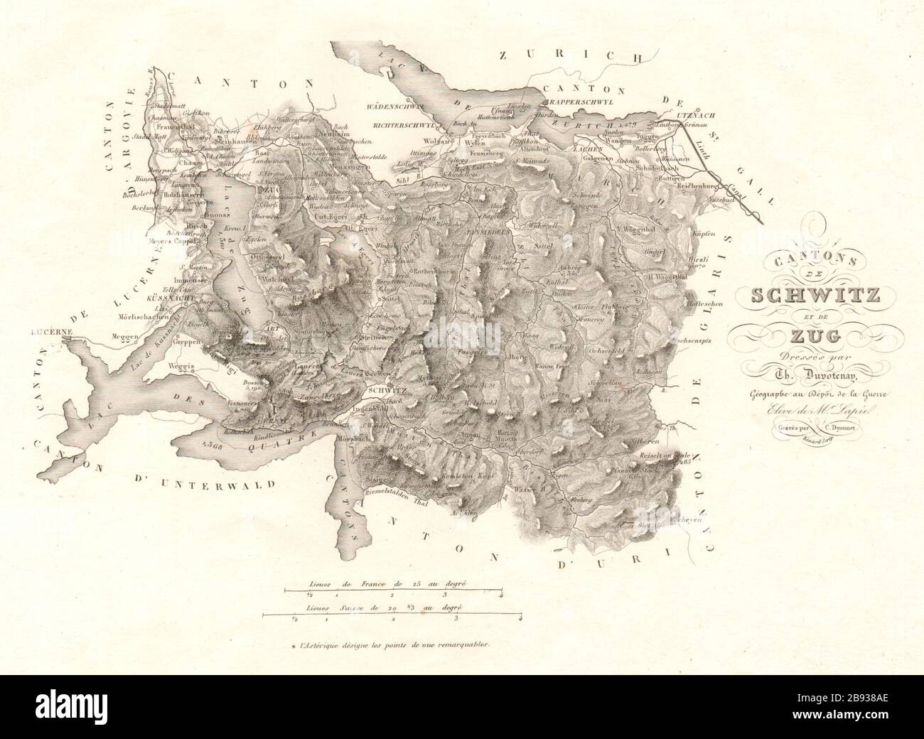 Schwyz map hi-res stock photography and images - Alamy