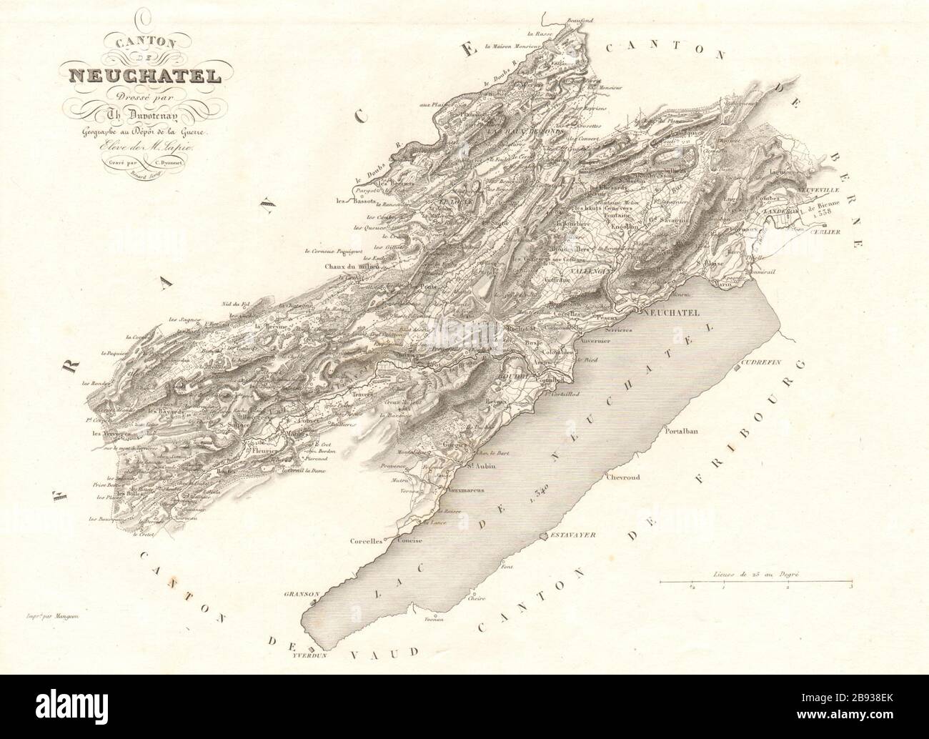Canton de Neuchatel. Neuchâtel Neuenburg. Suisse Switzerland. DUVOTENAY ...