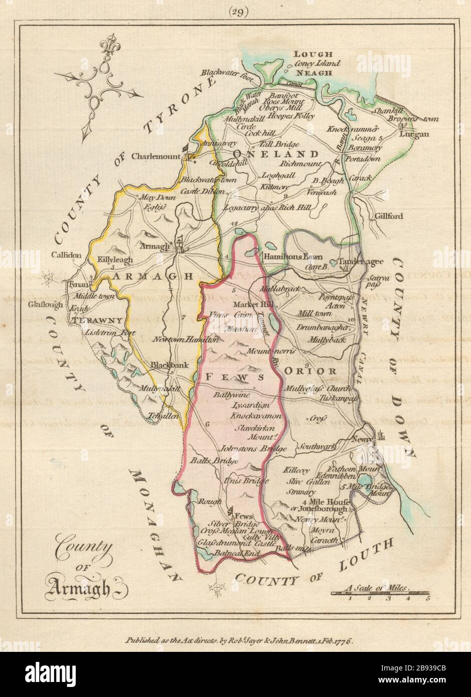 County of Armagh, Ulster. Antique copperplate map by Scalé / Sayer 1776 ...
