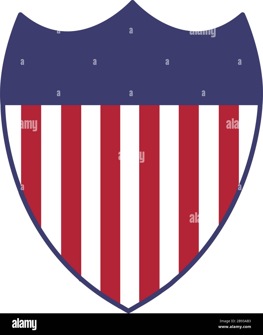 American Flag Shield Vector