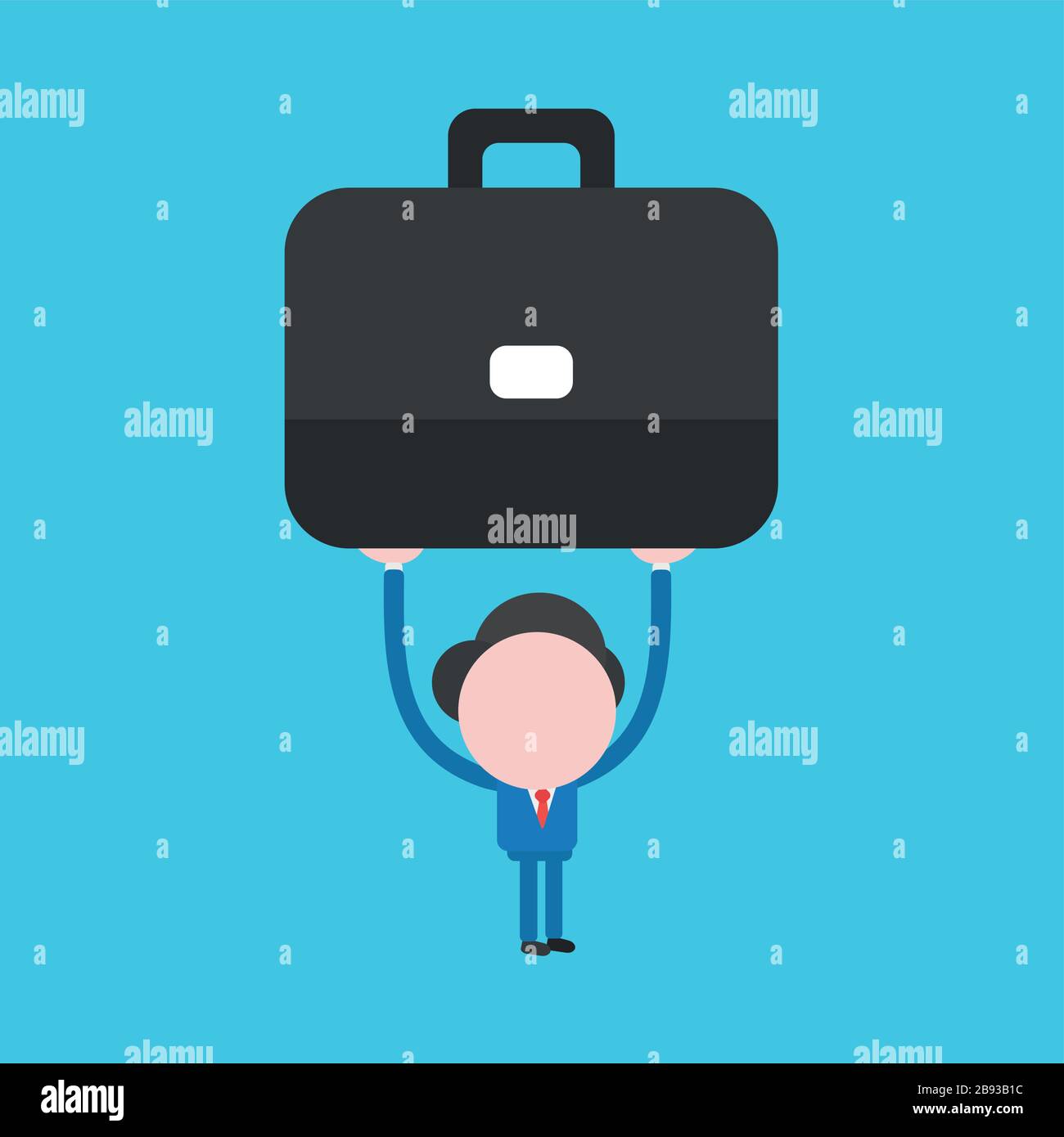 Vector illustration of businessman character holding, lifting up ...
