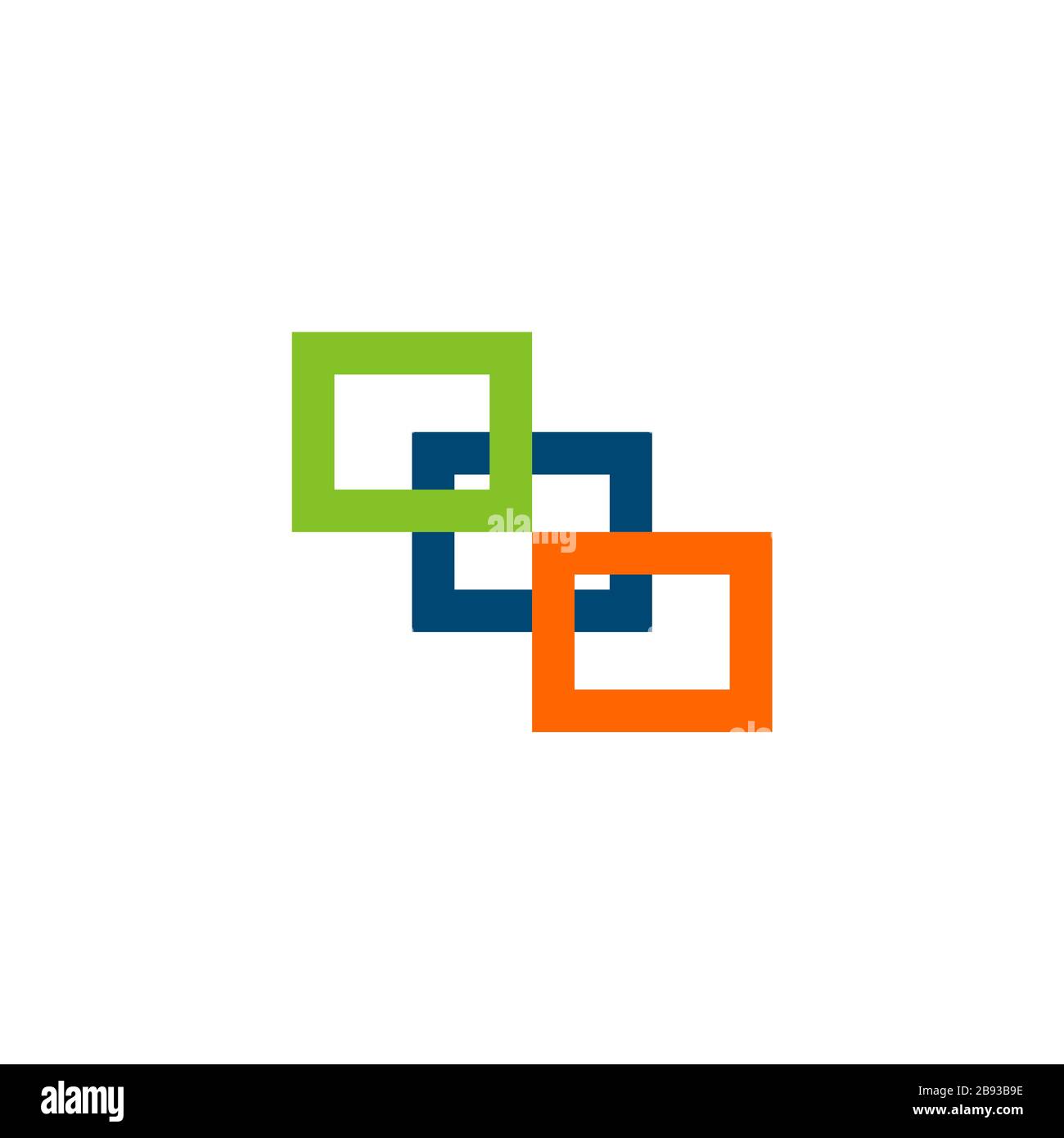 Square Box Line Logo Template Illustration Design. Vector EPS 10 Stock ...