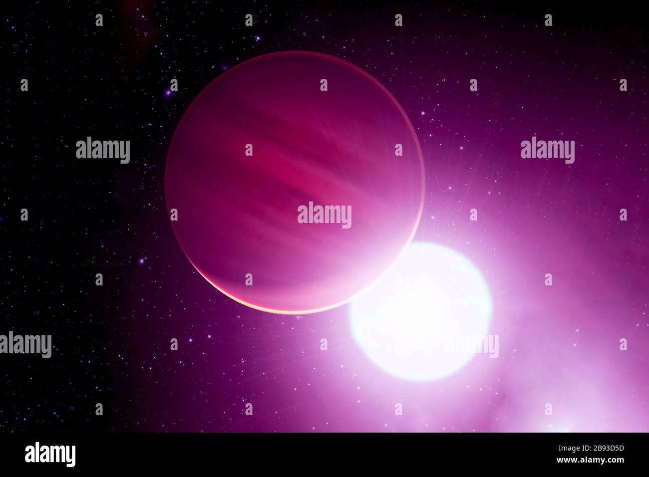 Fantastic exoplanet of green color. Elements of this image were ...
