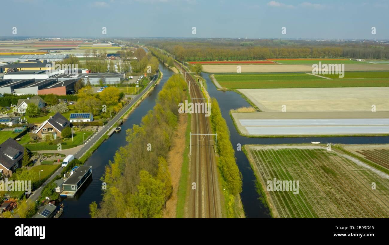 Holland bulb fields river hi-res stock photography and images - Alamy