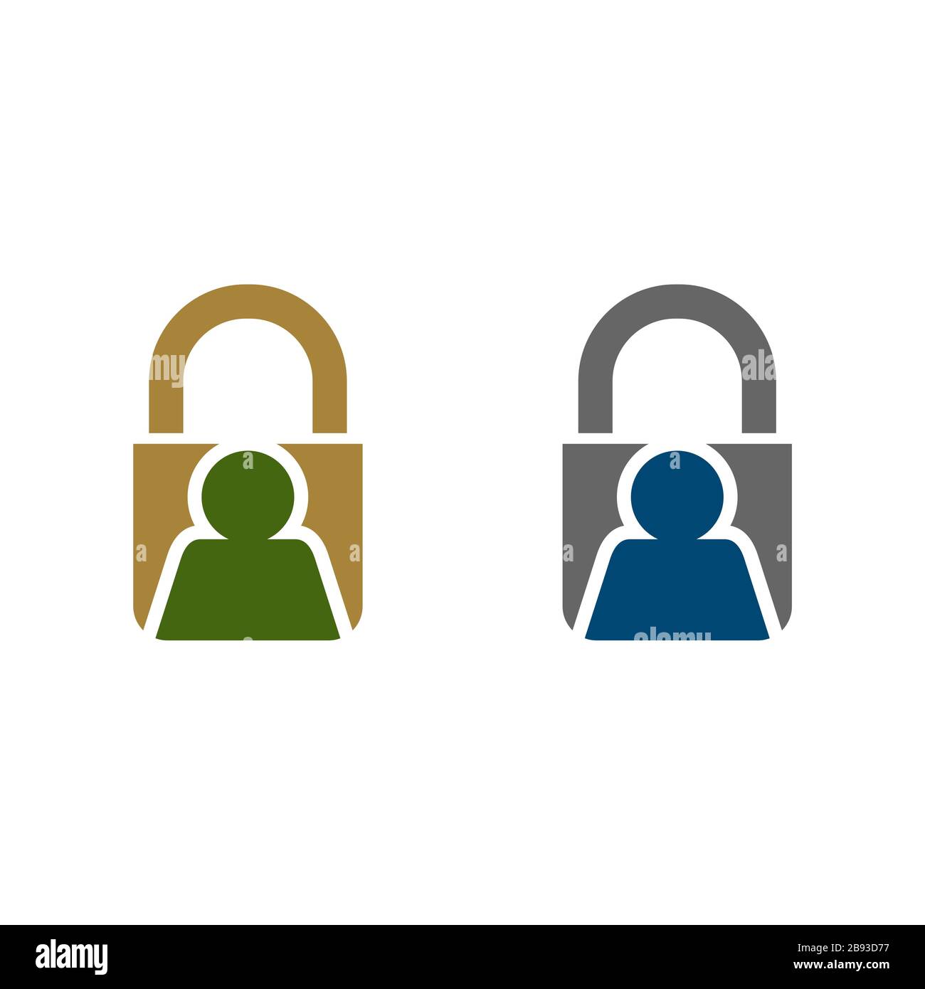 Human Shape Padlock Logo Template Illustration Design. Vector EPS 10 ...