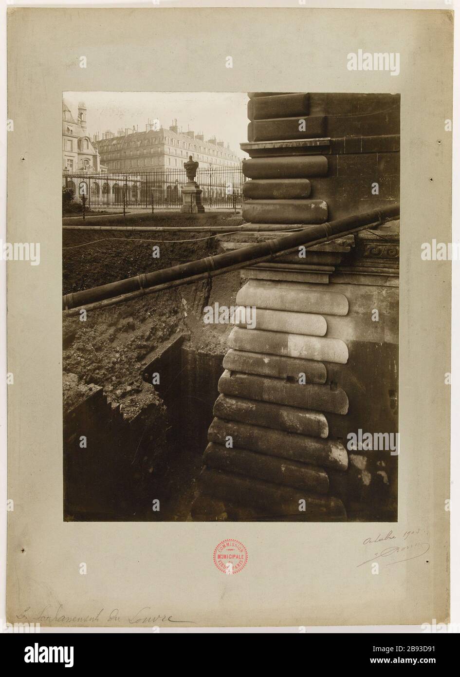 The Bottom units Louvre. View of the basement of the Louvre Palace, 1st ...
