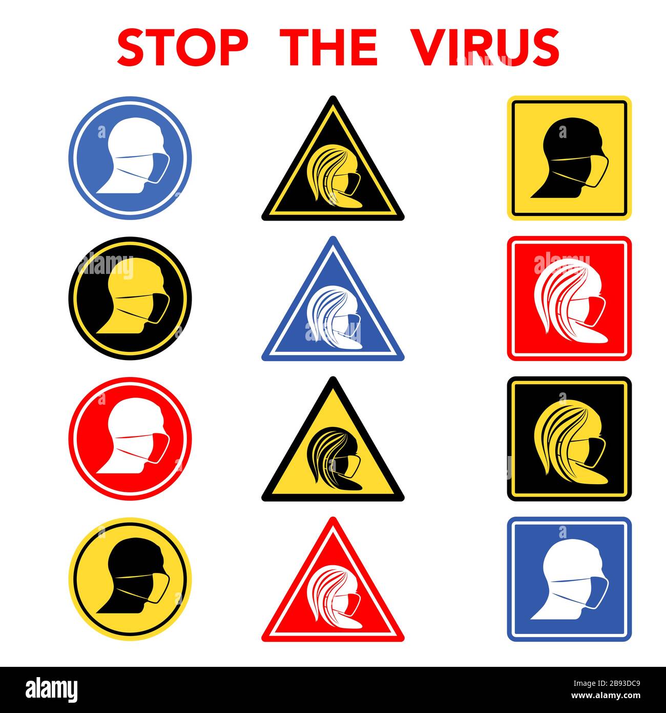 Virus human faces signs set Stock Vector Image & Art - Alamy