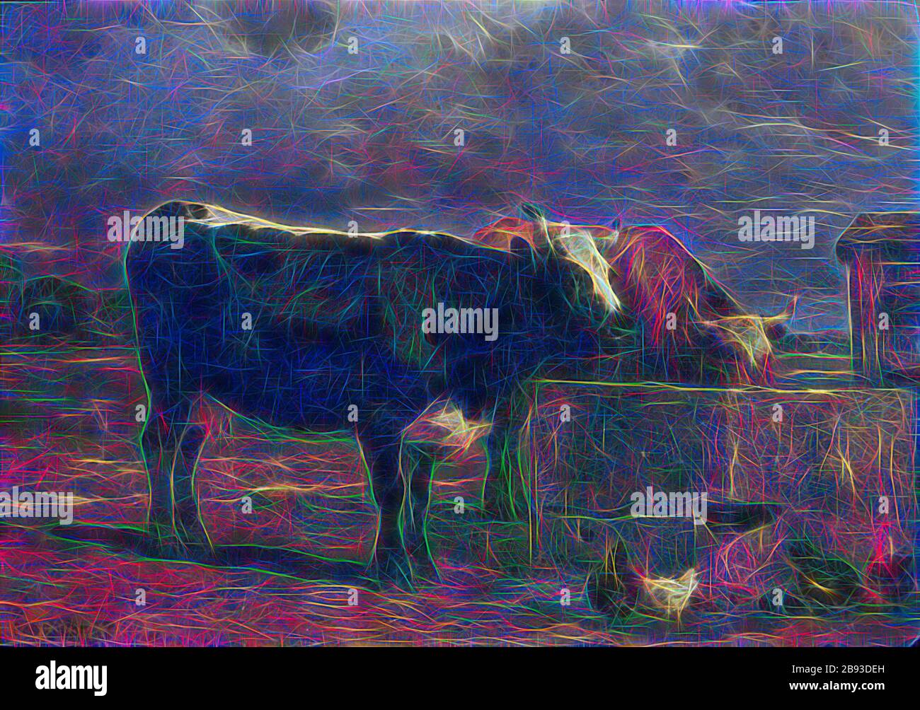 Constant Troyon, French, 1810-1865, Cattle at the Trough, 19th Century ...