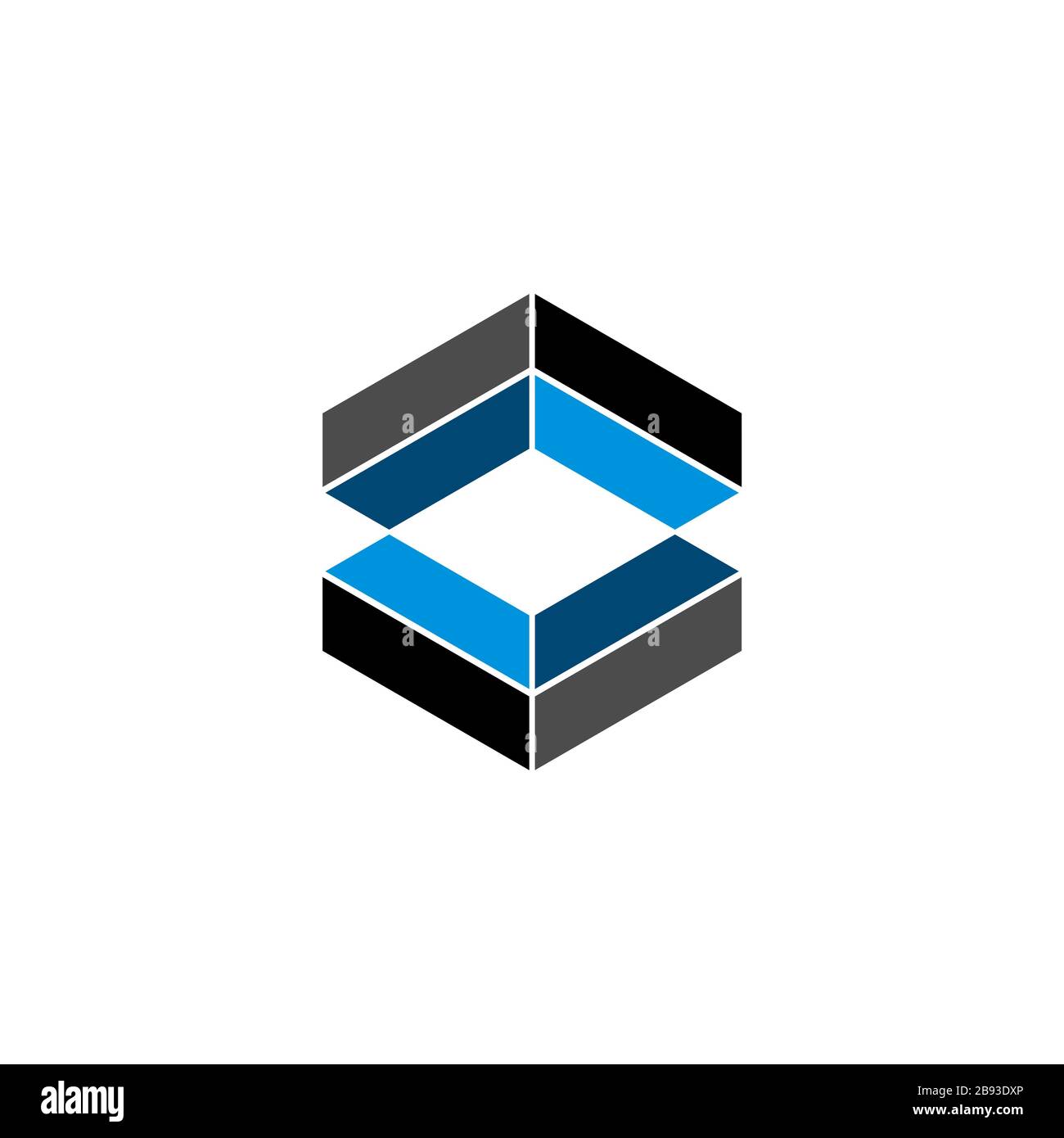 Hexagon Blue Abstract Logo Template Illustration Design. Vector EPS 10 ...