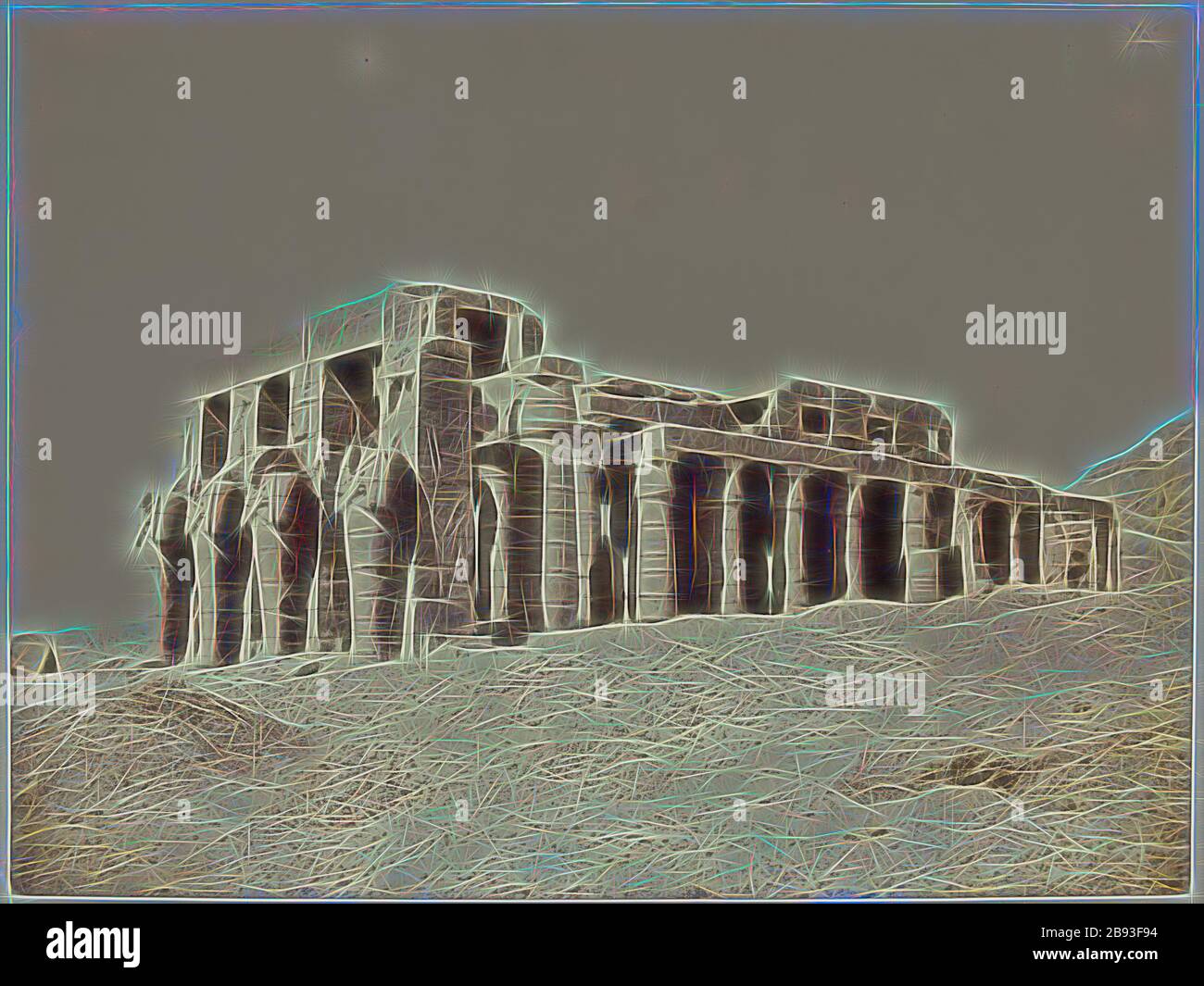 Anonymous Artist, Remains of the Hypostyle Hall of the Ramesseum. Luxor ...