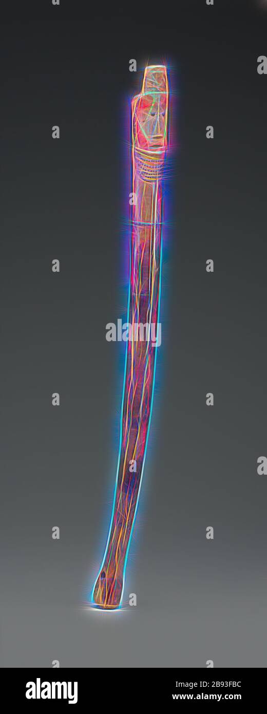 Yankton Sioux, Native American, Coup Stick, ca. 1880, wood, brass nails ...