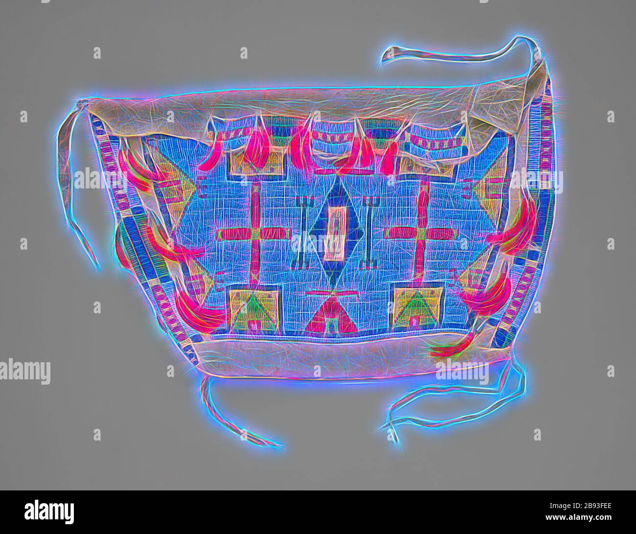 Sioux, Native American, Storage Bag, 1890, deerskin and glass beads ...