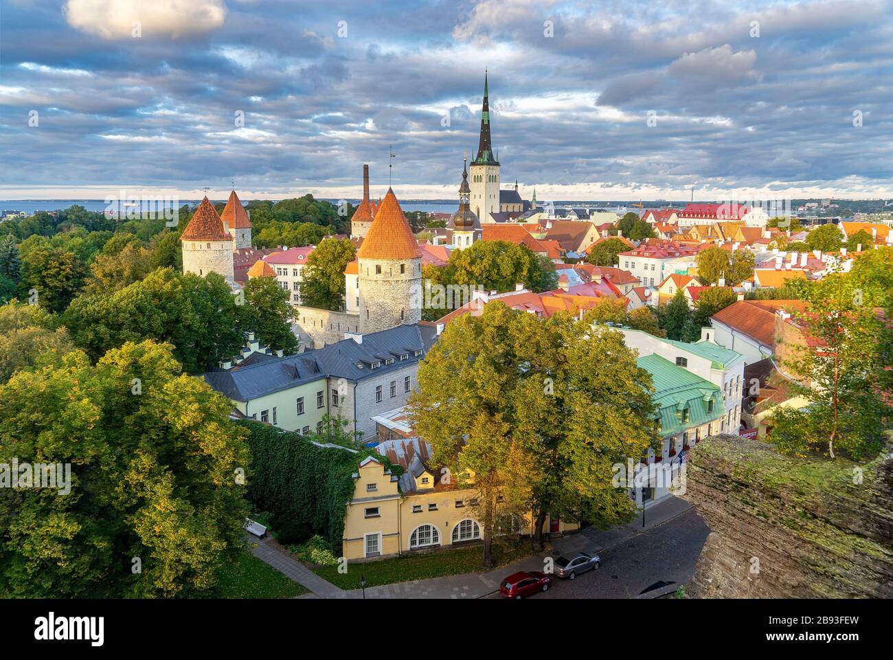The Attractions of the Beautiful Medieval Town of Tallinn Stock Photo ...