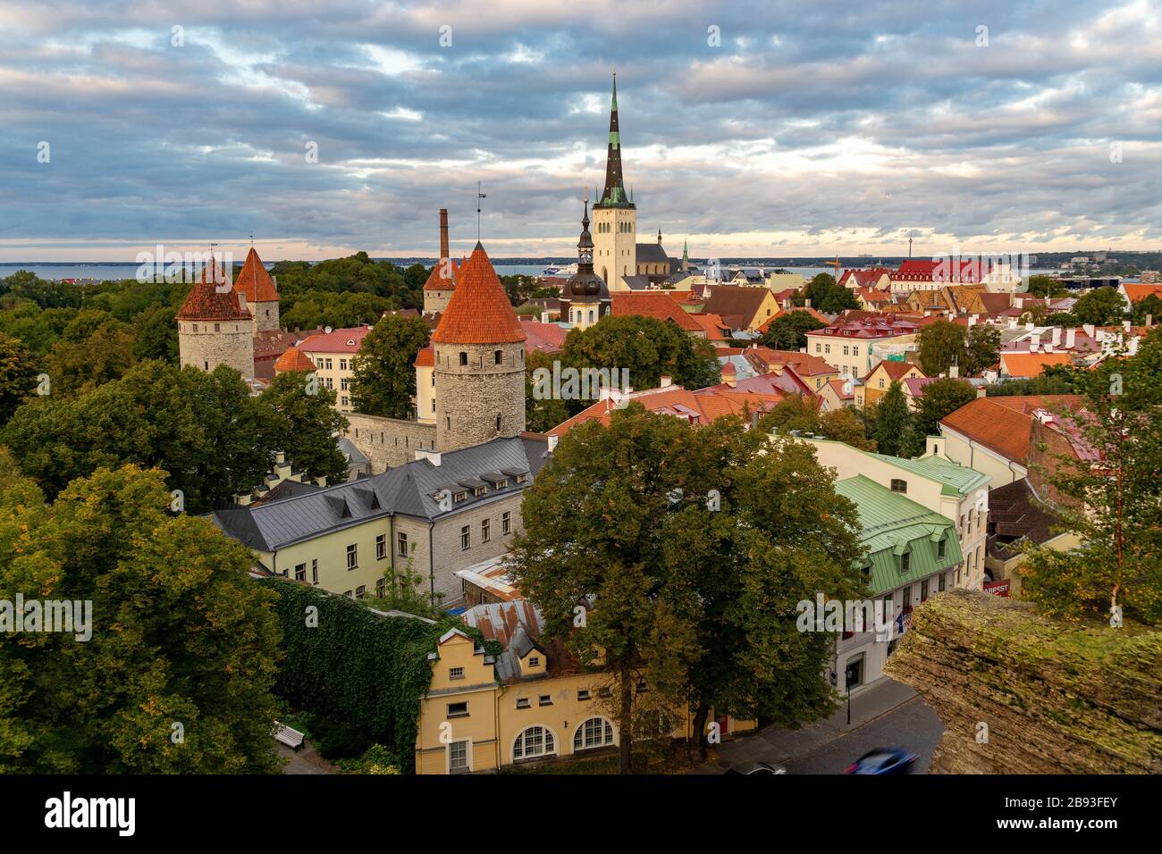 The Attractions of the Beautiful Medieval Town of Tallinn Stock Photo ...
