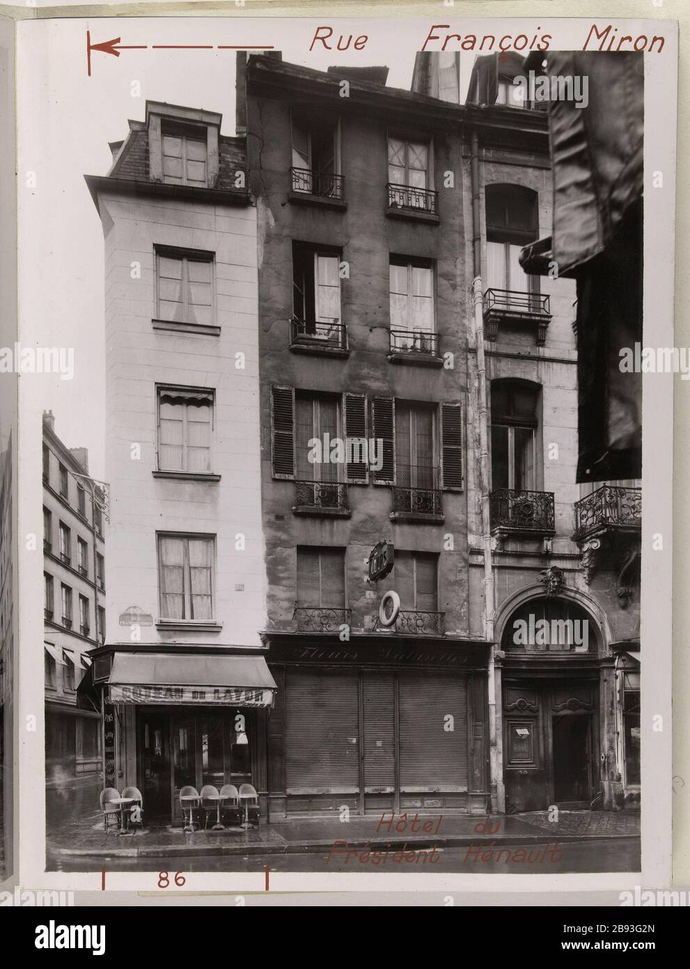 86, 84, 82 rue François Miron (block No. 16), fourth rounding. Service ...