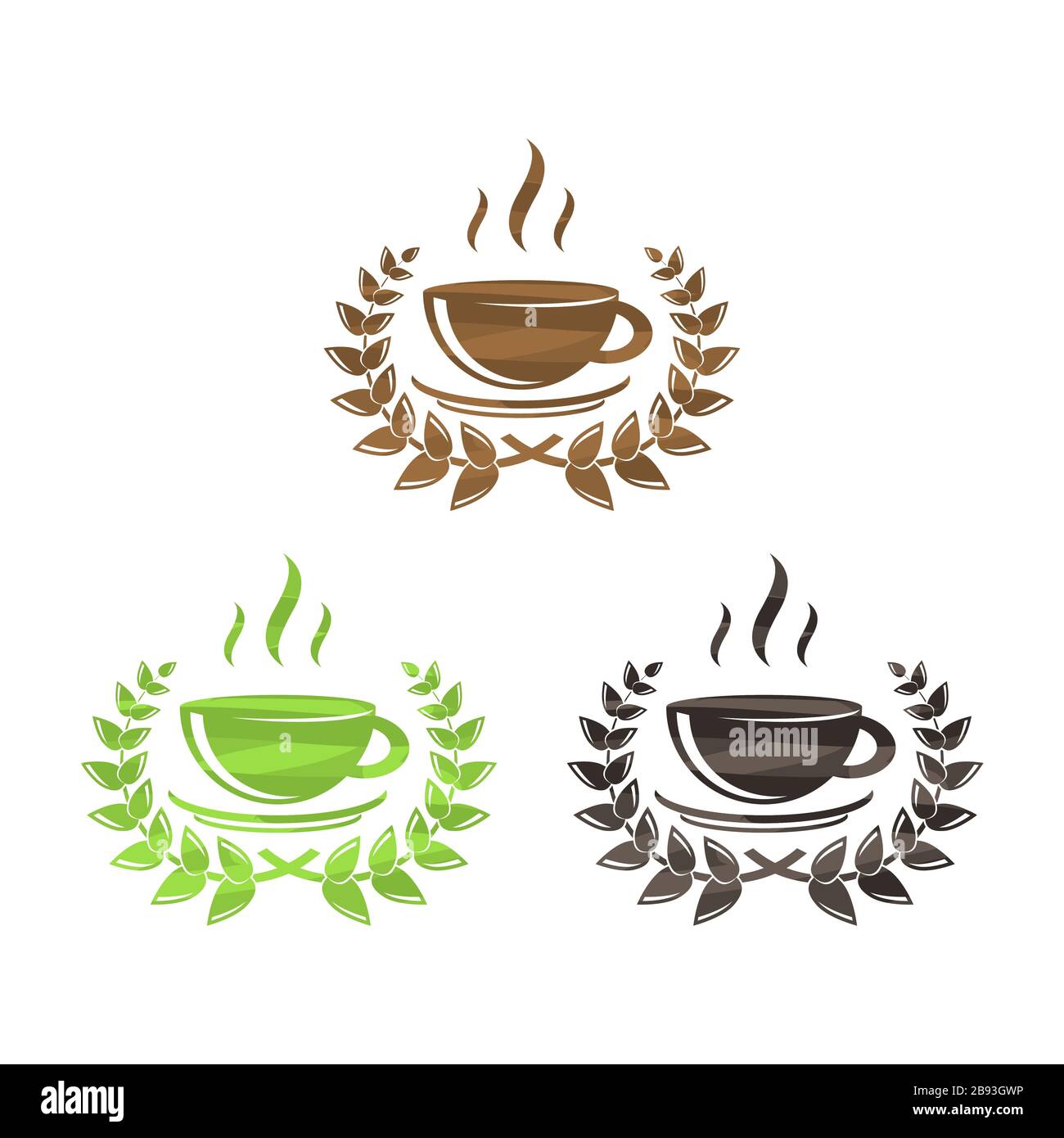 Tea and coffee symbols set Stock Vector Image & Art - Alamy