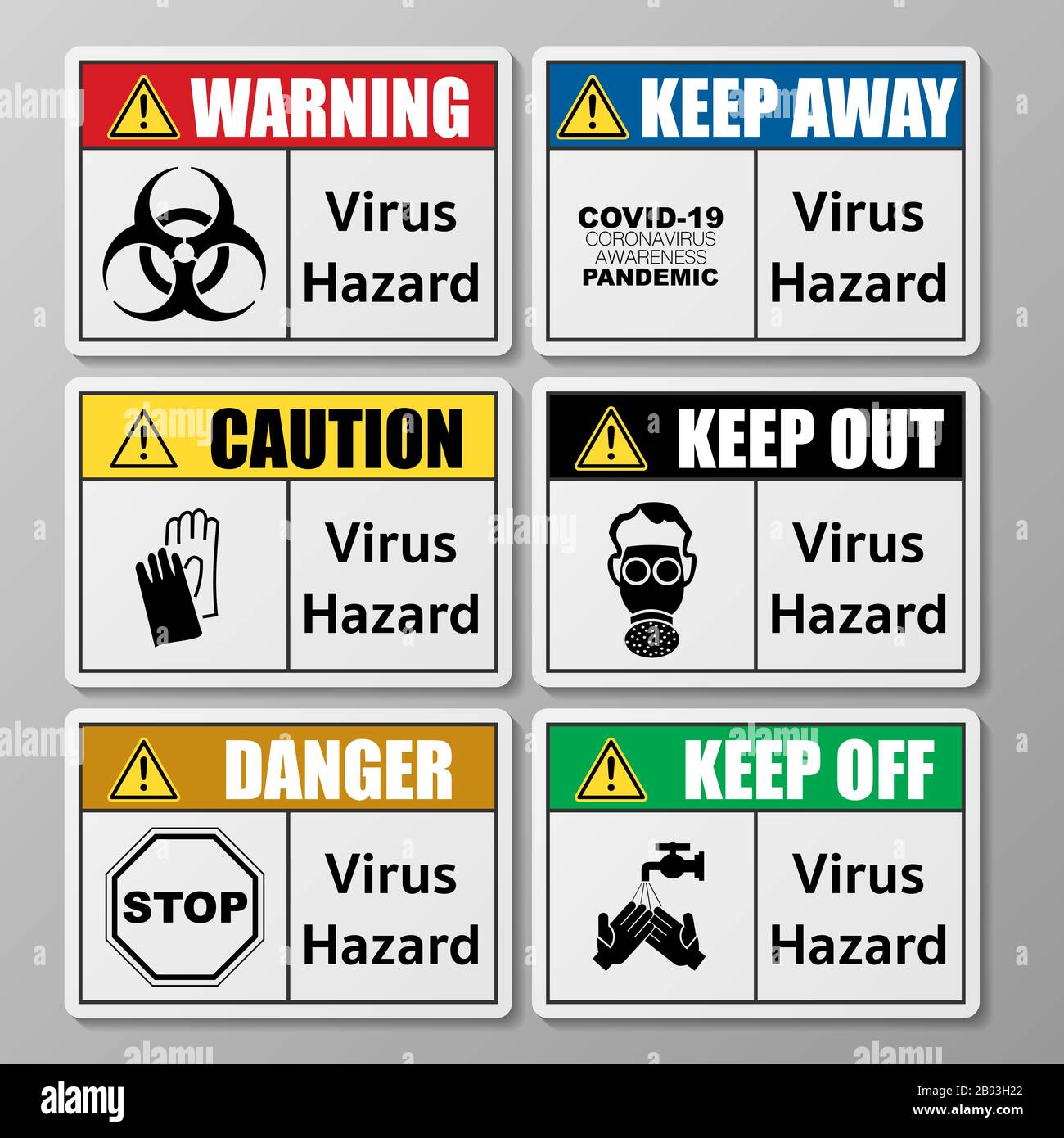 Warning signs for hospital Stock Vector Images - Alamy