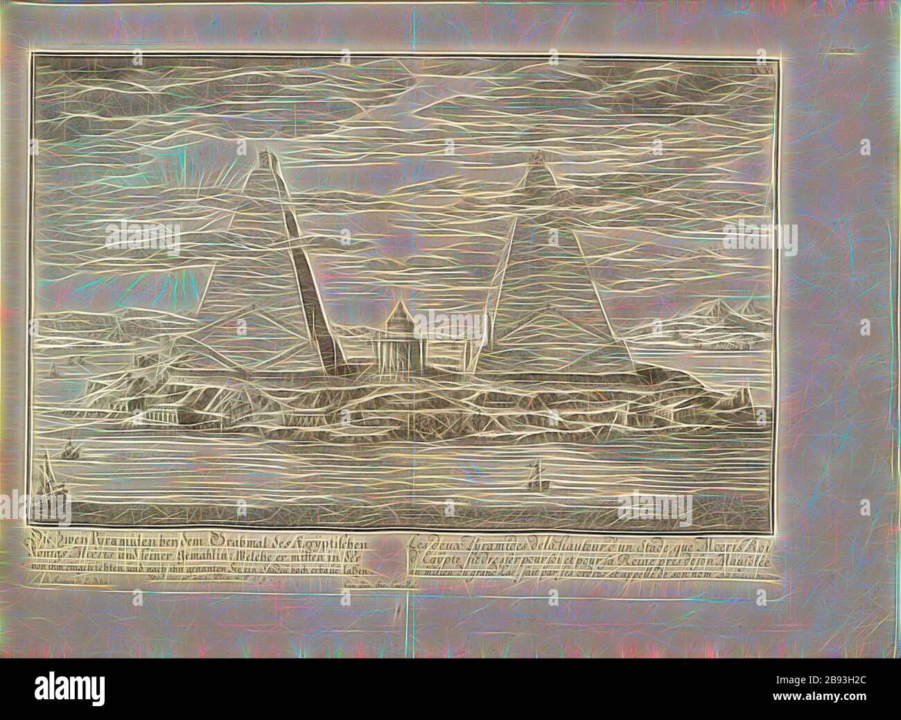 The two pyramids at the tomb of the Aegypt King Moeris and his wife ...