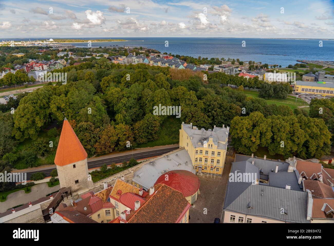 The Attractions of the Beautiful Medieval Town of Tallinn Stock Photo ...