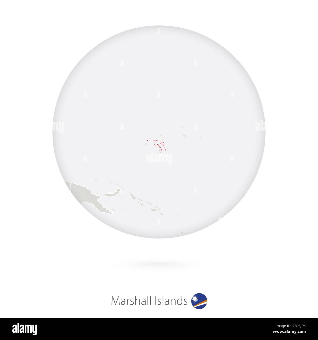 Map of Marshall Islands and national flag in a circle. Marshall Islands ...