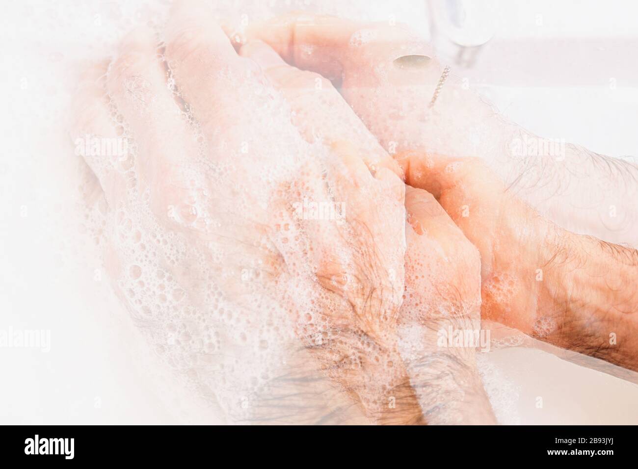 please, wash your hands now Stock Photo - Alamy