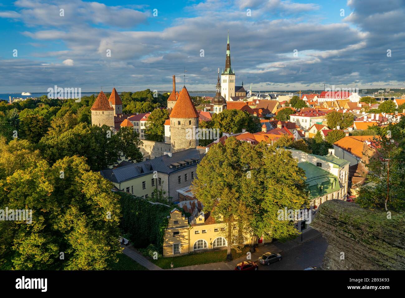 The Attractions of the Beautiful Medieval Town of Tallinn Stock Photo ...