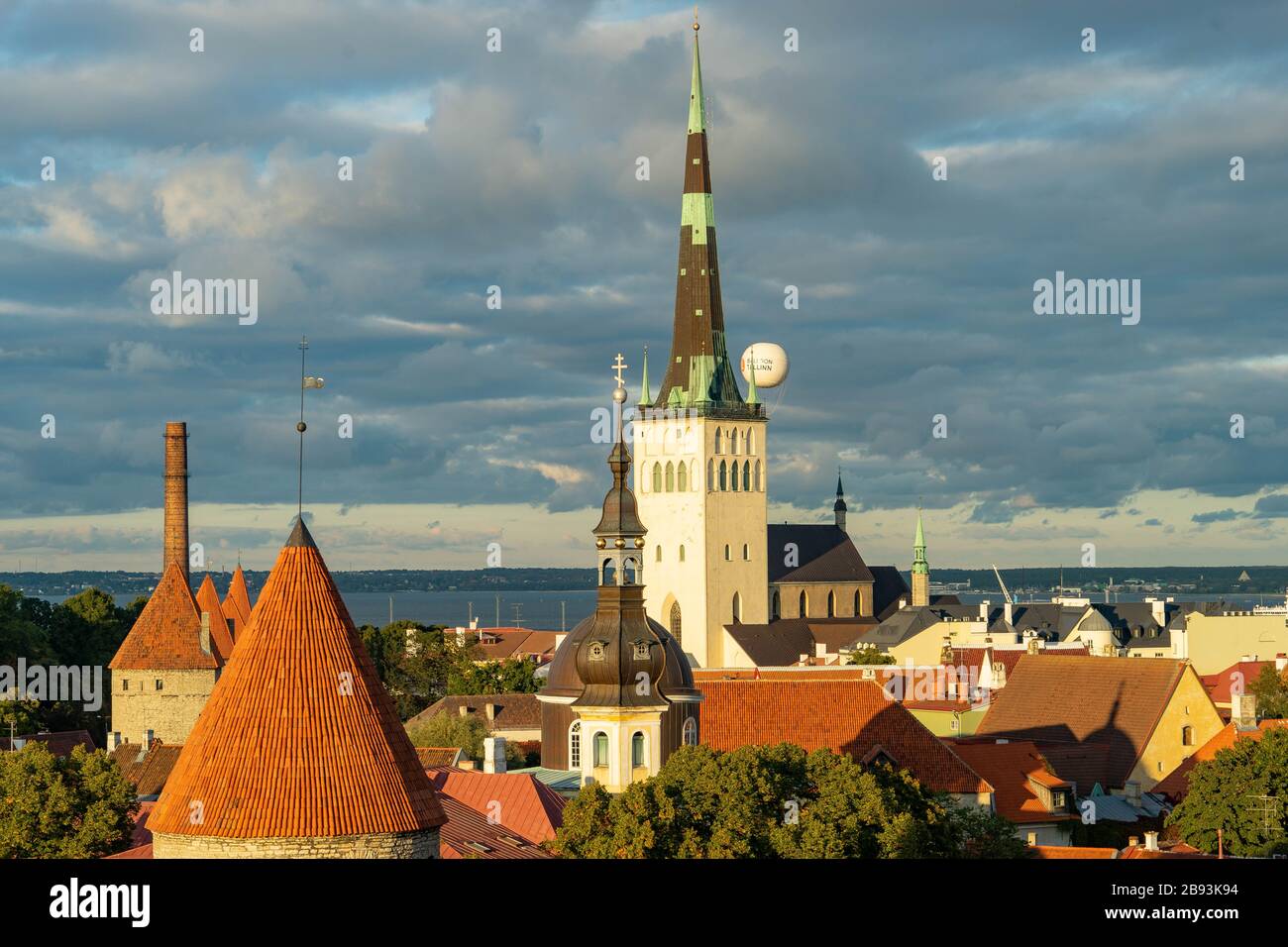 The Attractions of the Beautiful Medieval Town of Tallinn Stock Photo ...