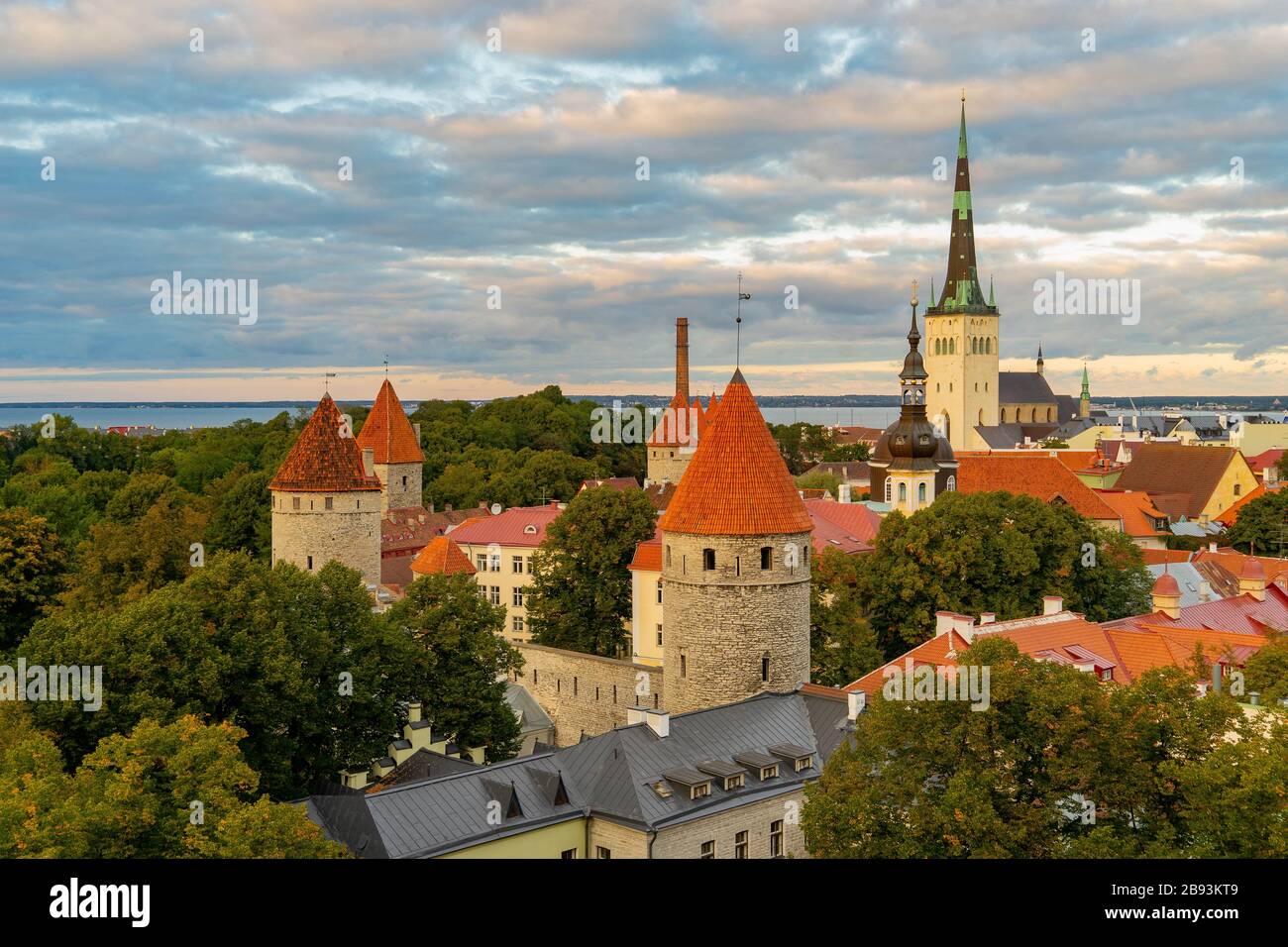 The Attractions of the Beautiful Medieval Town of Tallinn Stock Photo ...
