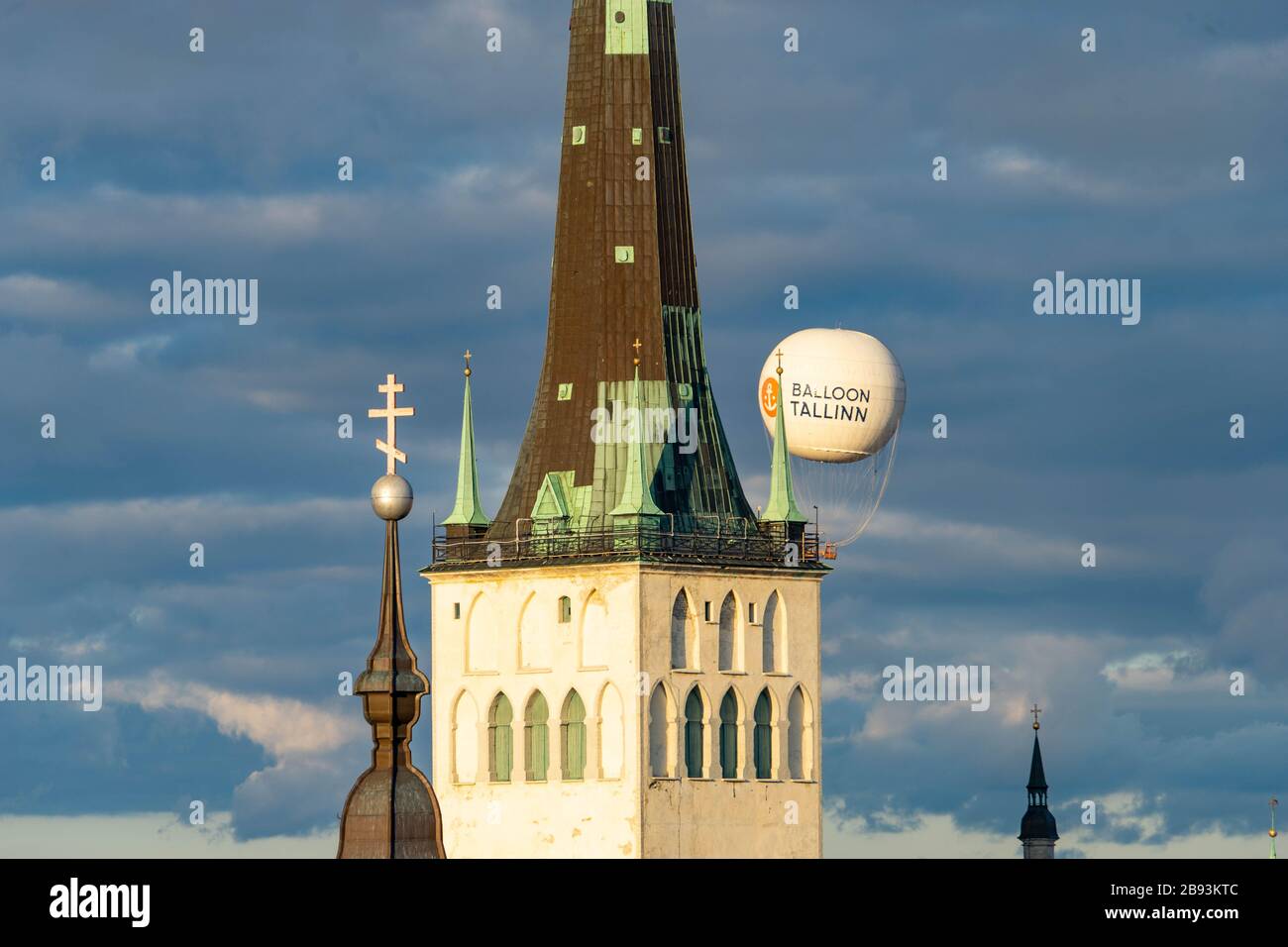 The Attractions of the Beautiful Medieval Town of Tallinn Stock Photo ...
