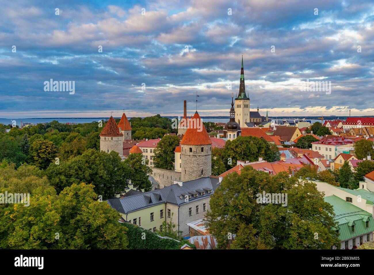 The Attractions of the Beautiful Medieval Town of Tallinn Stock Photo ...