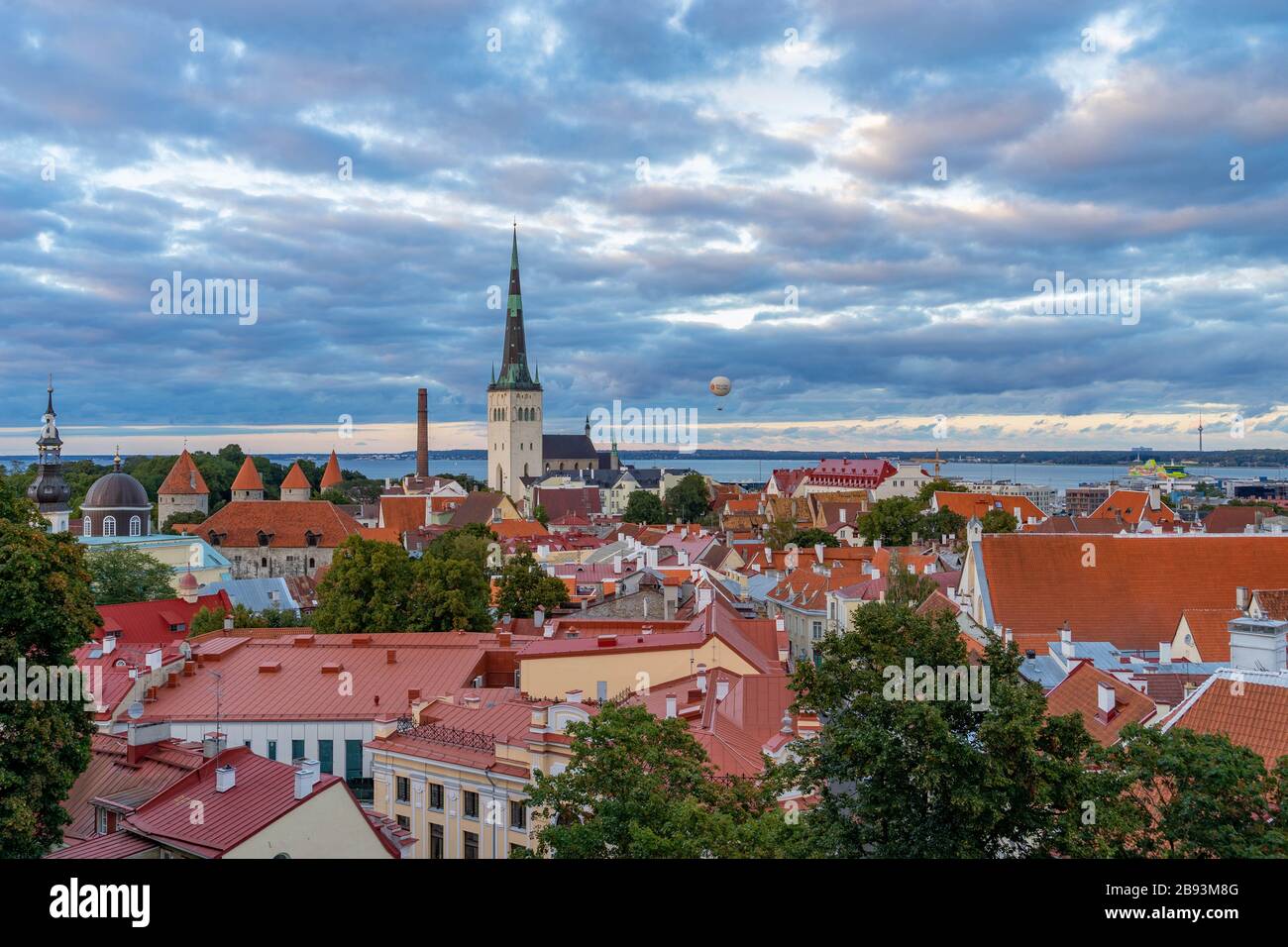 The Attractions of the Beautiful Medieval Town of Tallinn Stock Photo ...