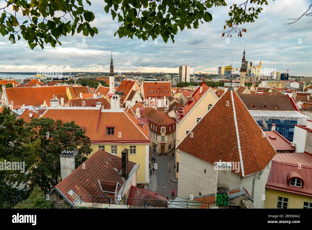 The Attractions of the Beautiful Medieval Town of Tallinn Stock Photo ...