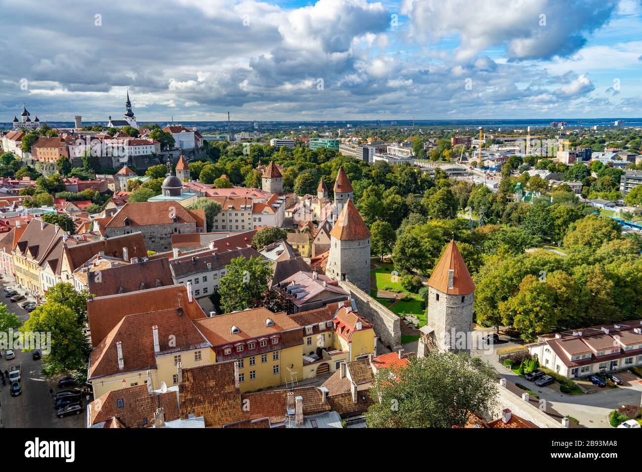 The Attractions of the Beautiful Medieval Town of Tallinn Stock Photo ...