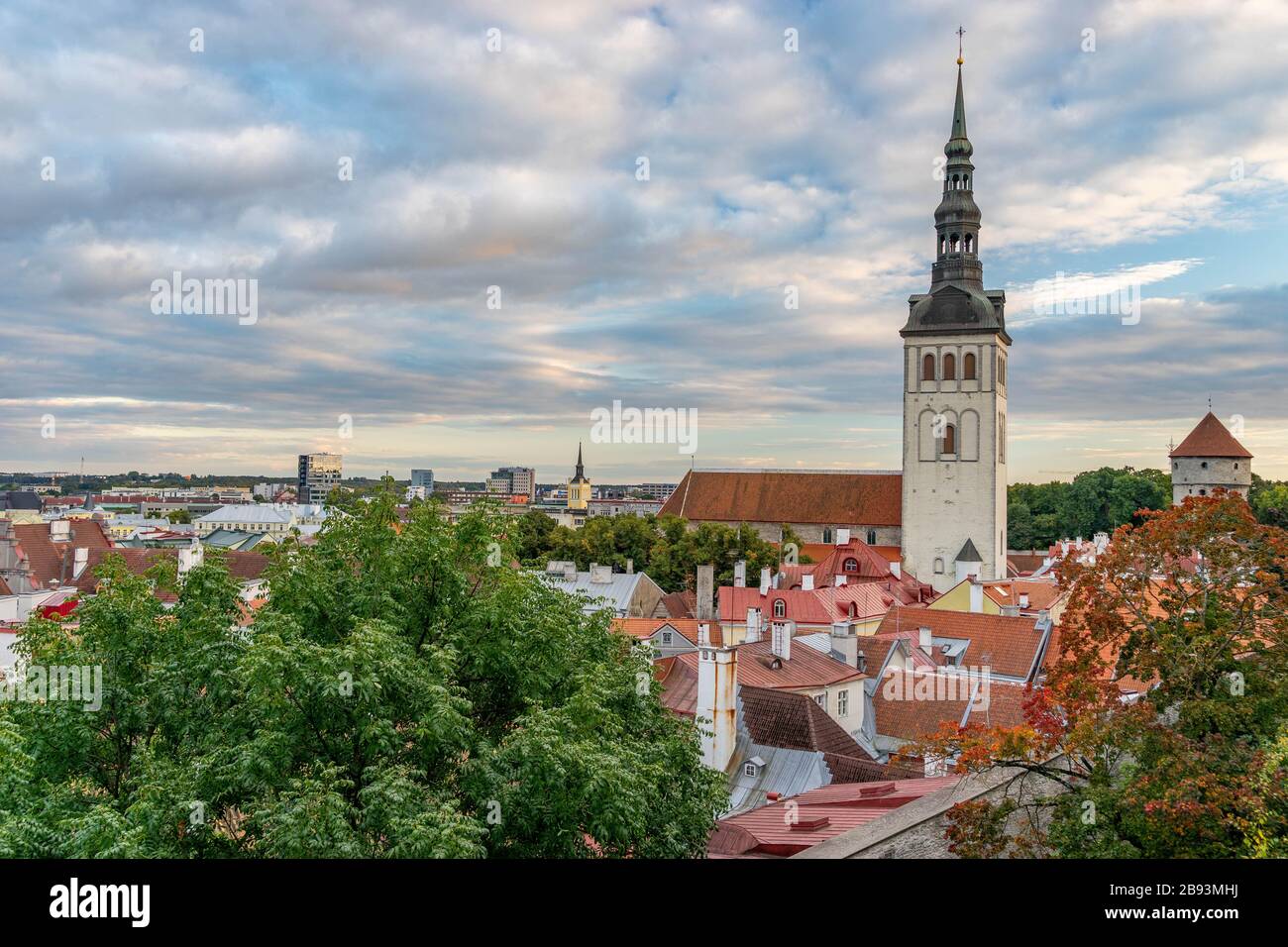 The Attractions of the Beautiful Medieval Town of Tallinn Stock Photo ...