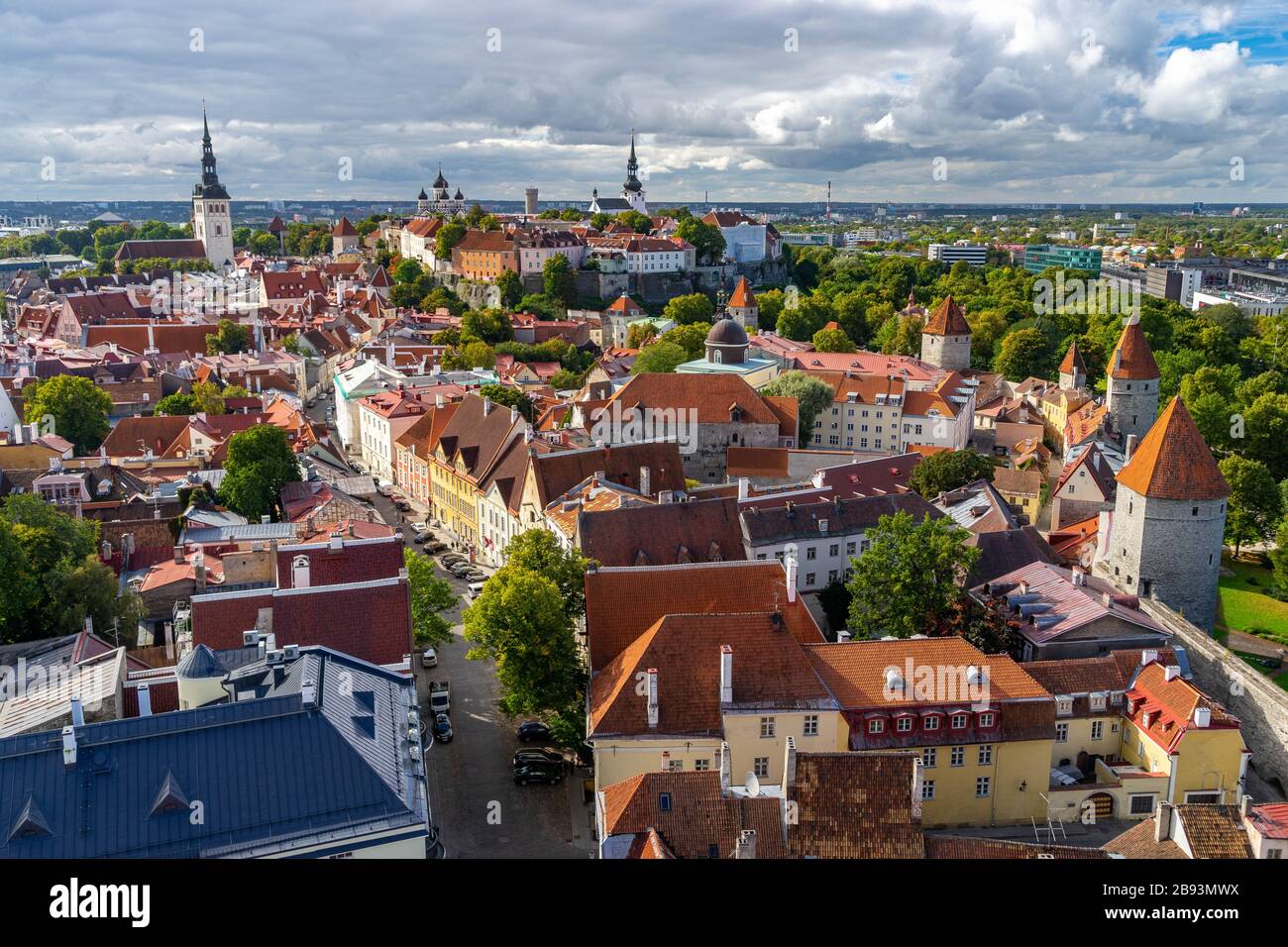 The Attractions of the Beautiful Medieval Town of Tallinn Stock Photo ...