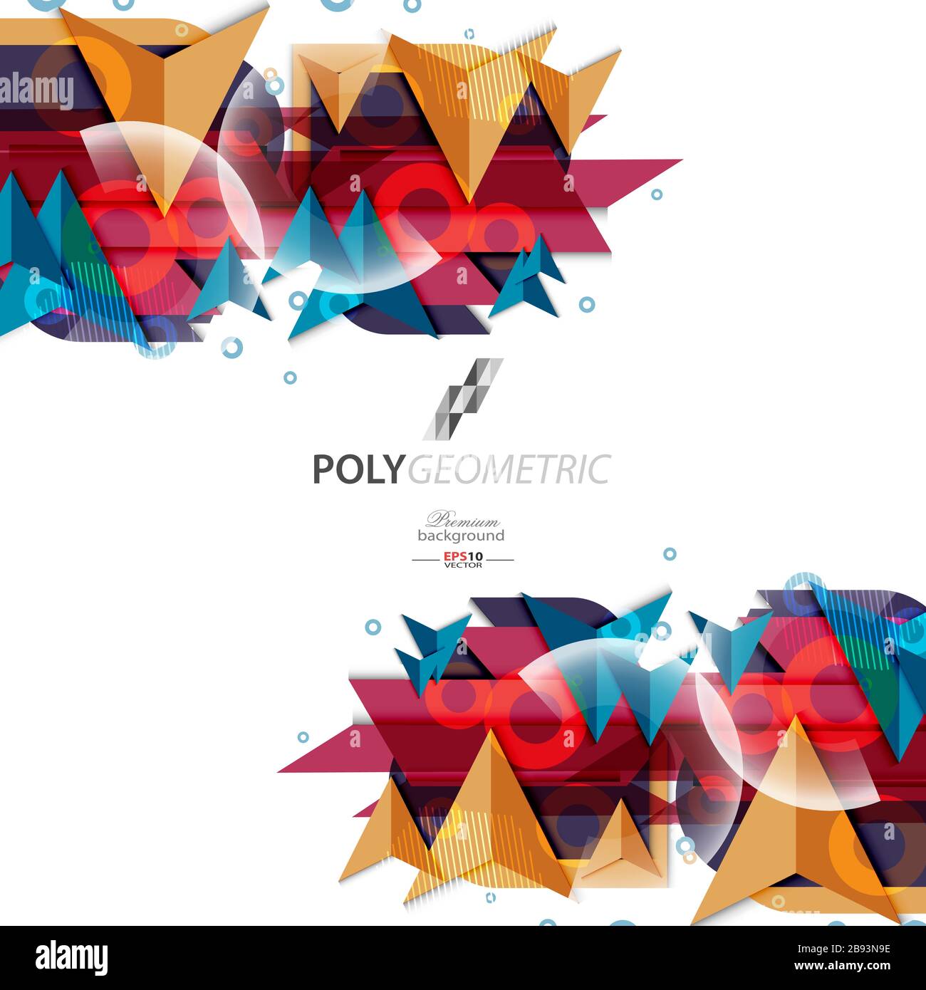 Polygeometric abstract colorful background template Stock Vector Image ...