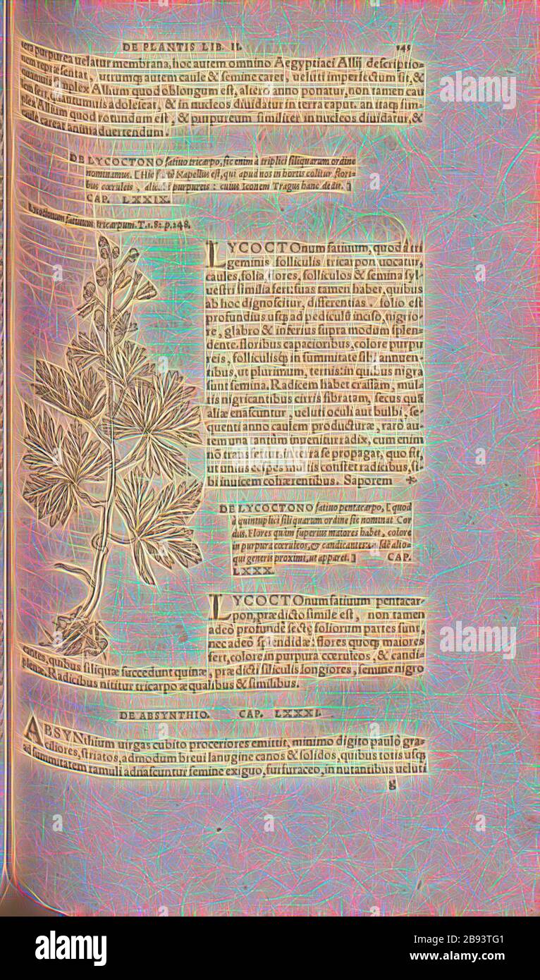 Lycoctonum sativum tricarpum, Illustration of a plant called 16th ...