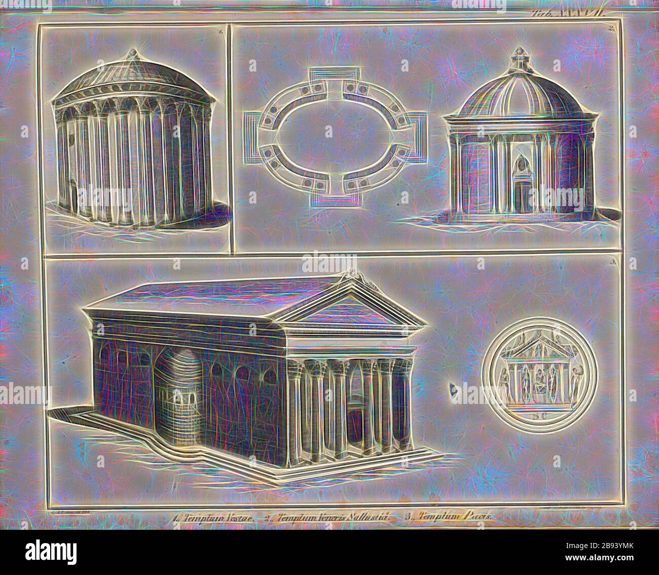 1. Temple of Vesta, 2. Temple Friday SALLUSTIUS, 3. Temple Peace ...