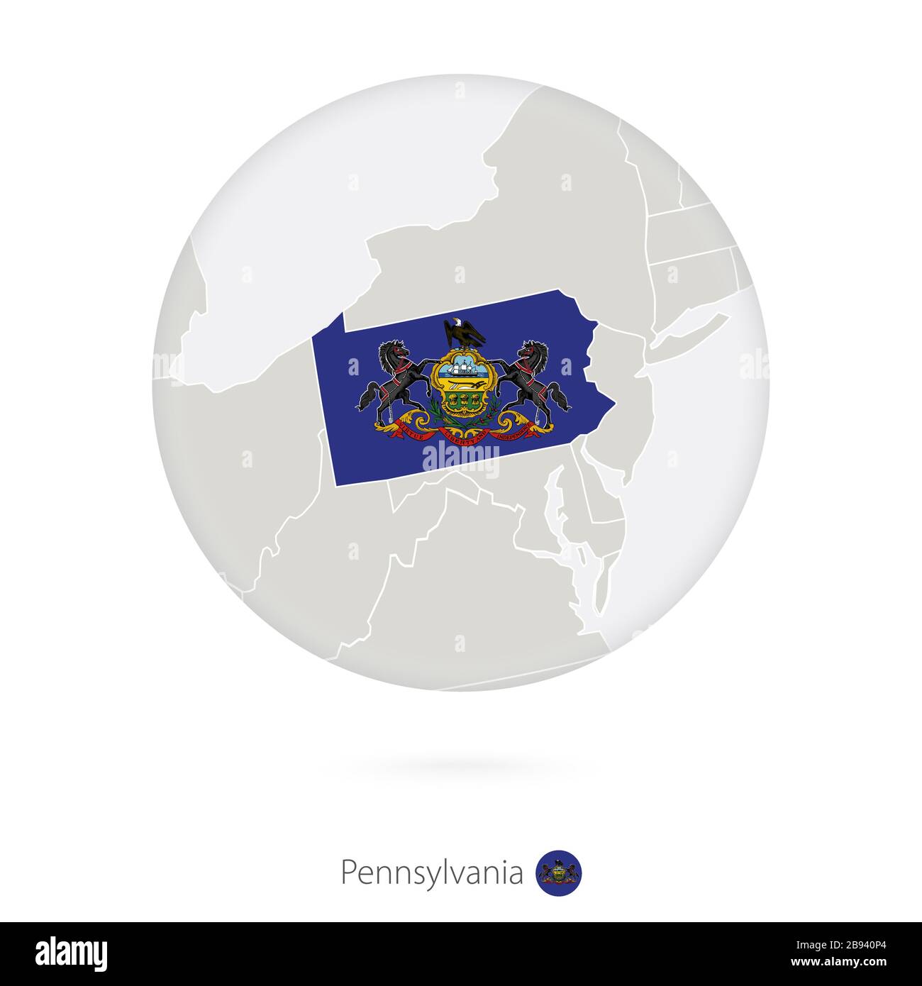 Pennsylvania Flag Map