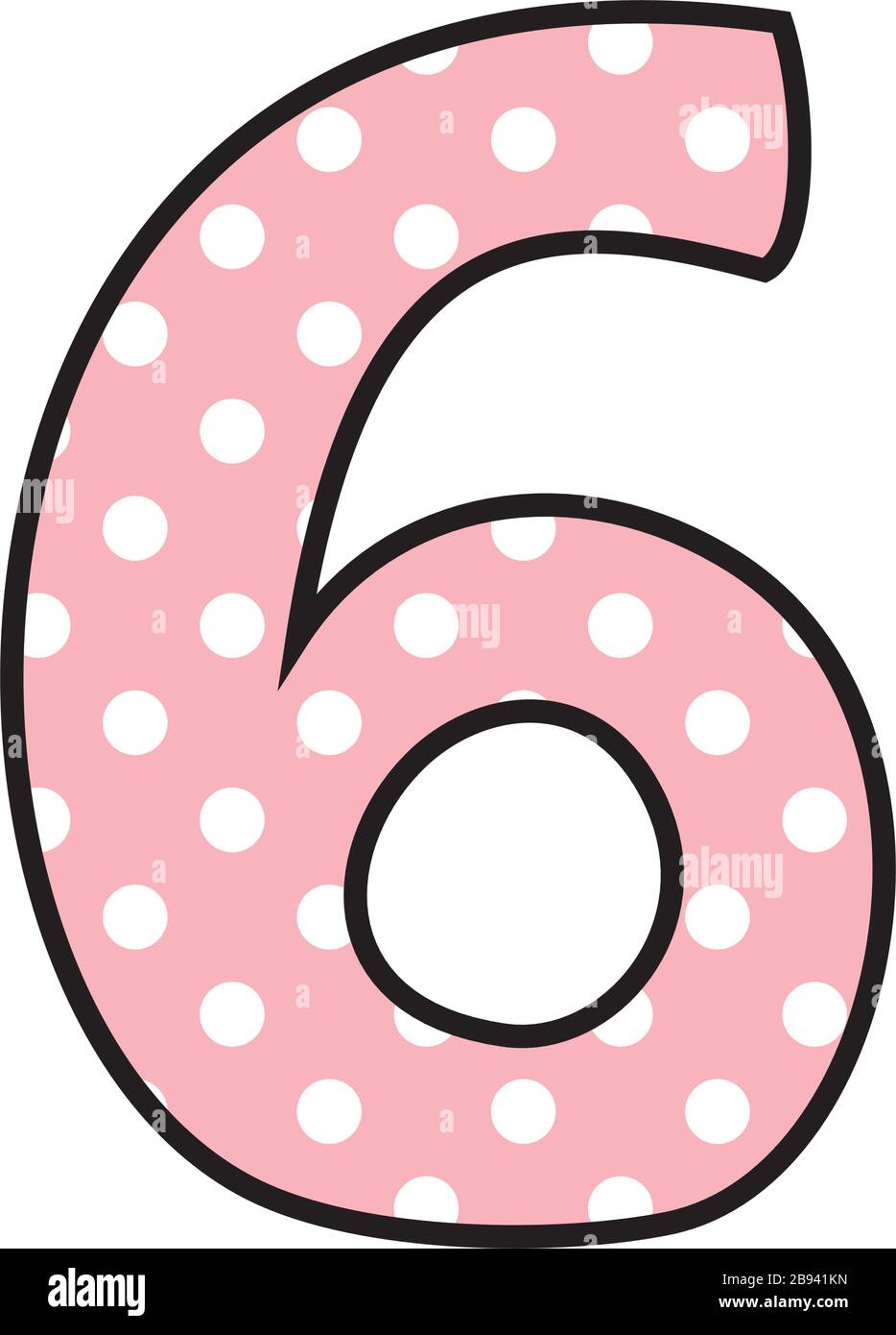 Pink Polka Dot Numbers