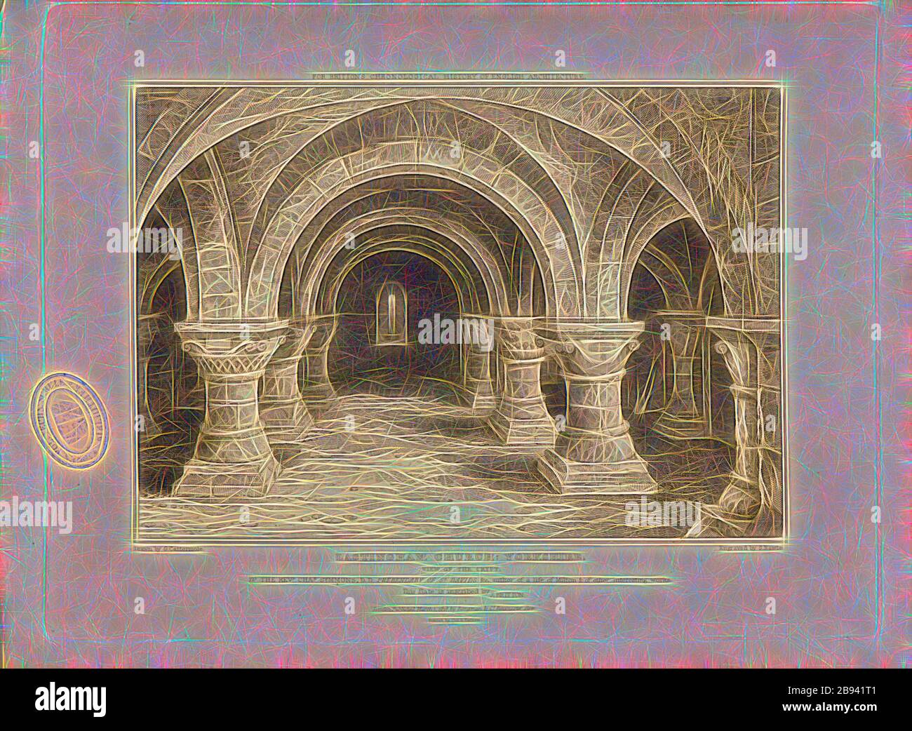 Lastingham Church, Yorkshire, view of the crypt, Crypt of St. Mary's ...