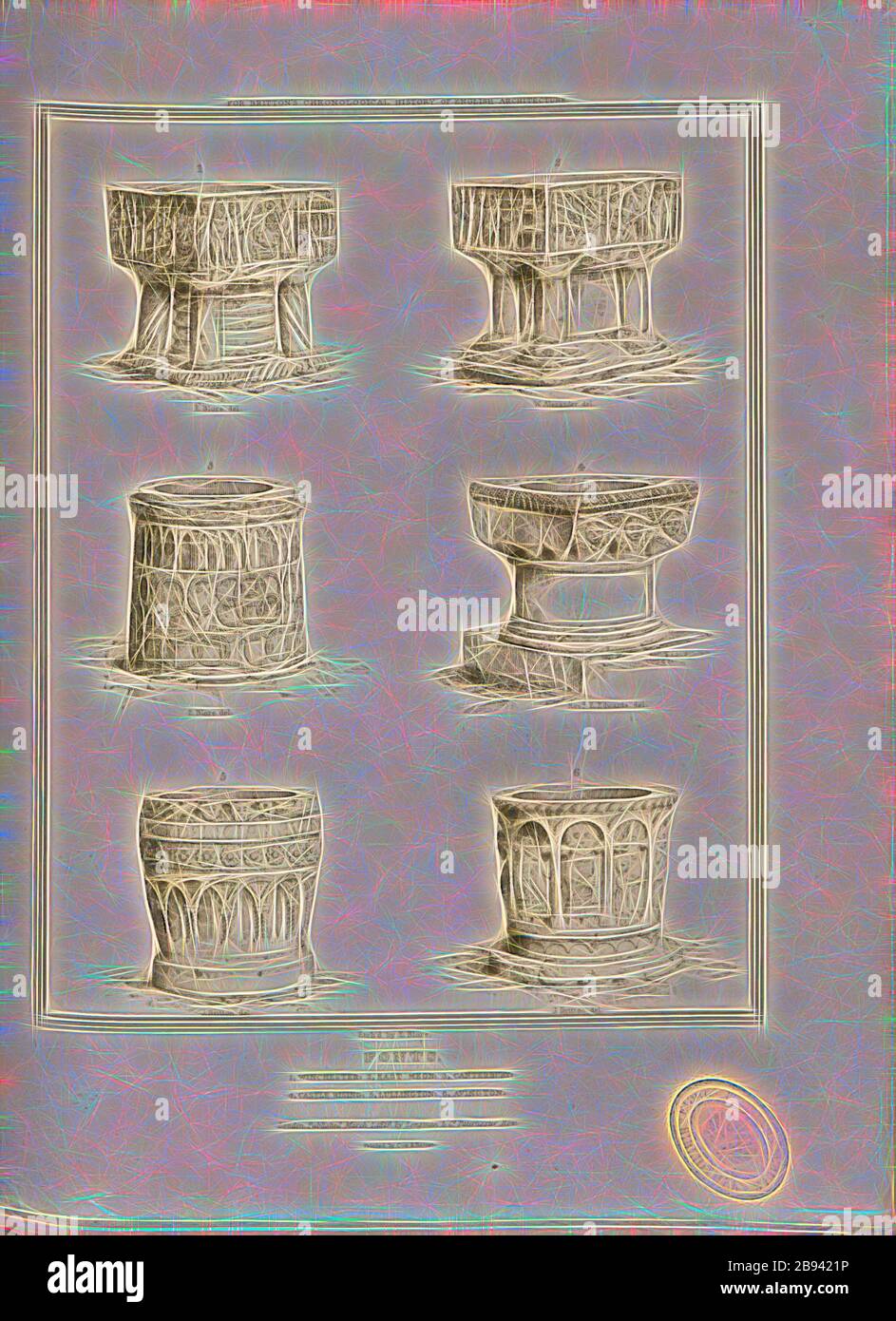 Fonts: 1. Winchester, 2. East Meon, 3. Canterbury, 4. Castle Rising, 5 ...