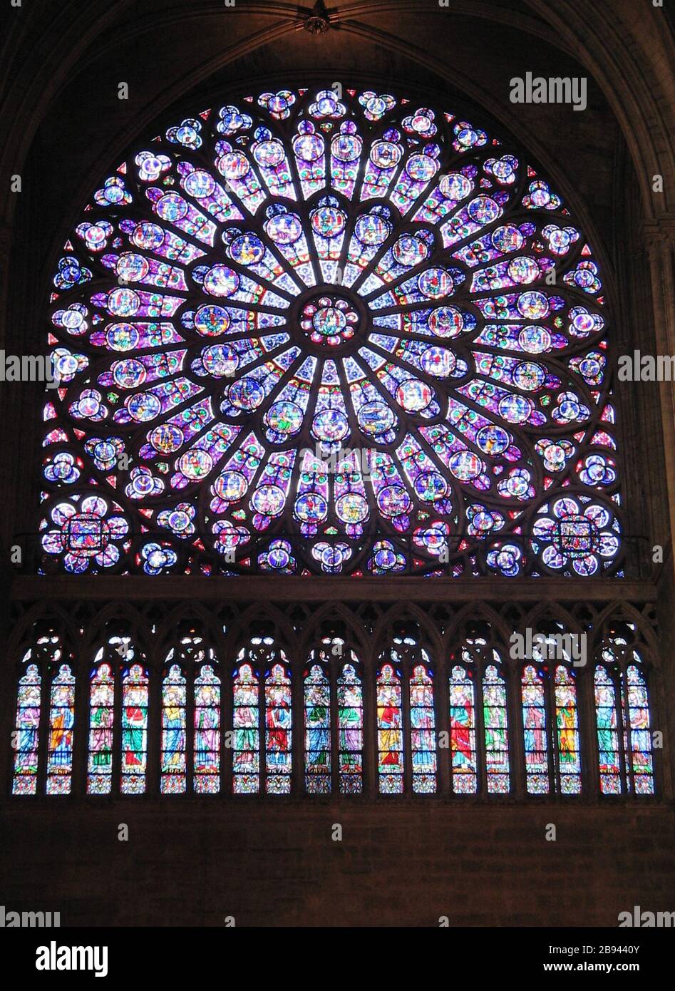 Notre dame paris north rose hi-res stock photography and images - Alamy