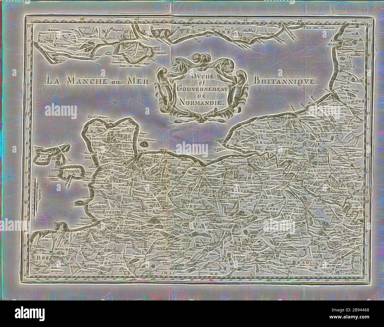 Normandy map hi-res stock photography and images - Alamy