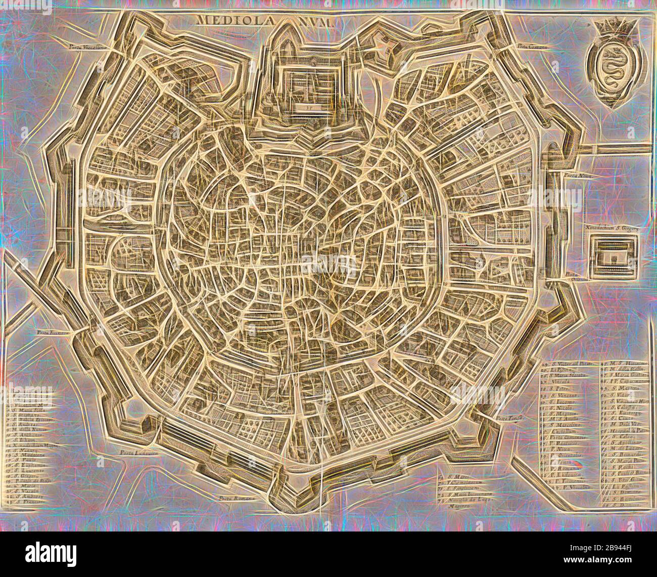 Mediolanum, map of milan (italy), hi-res stock photography and images ...