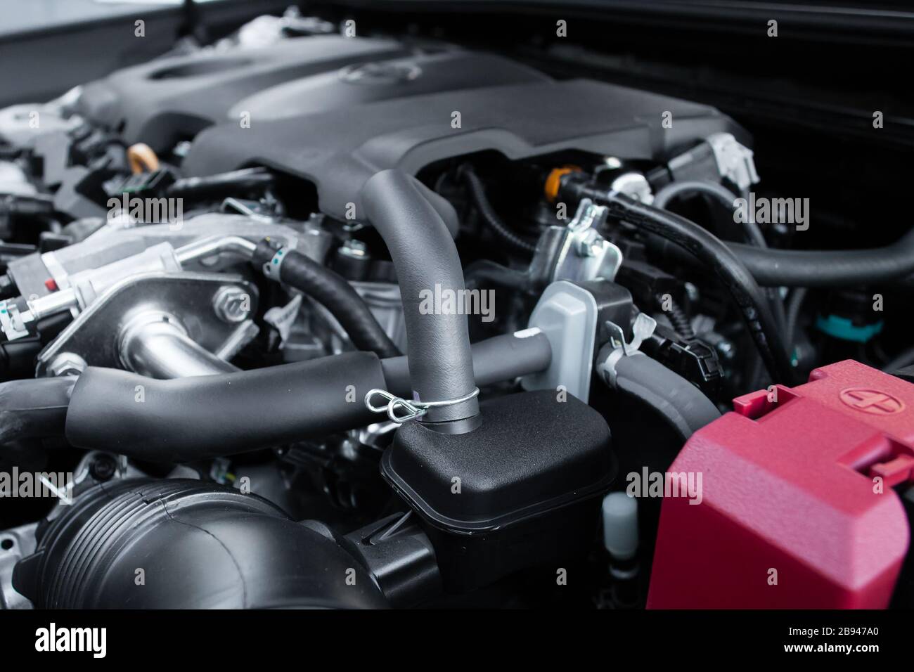 New car engine Stock Photo - Alamy