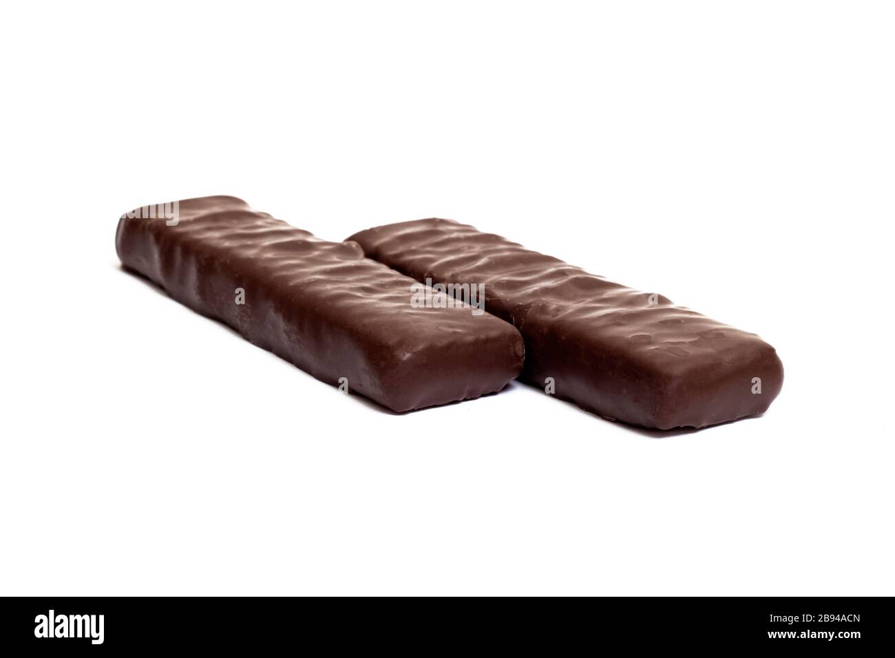 Two chocolate candies isolated on white background Stock Photo - Alamy