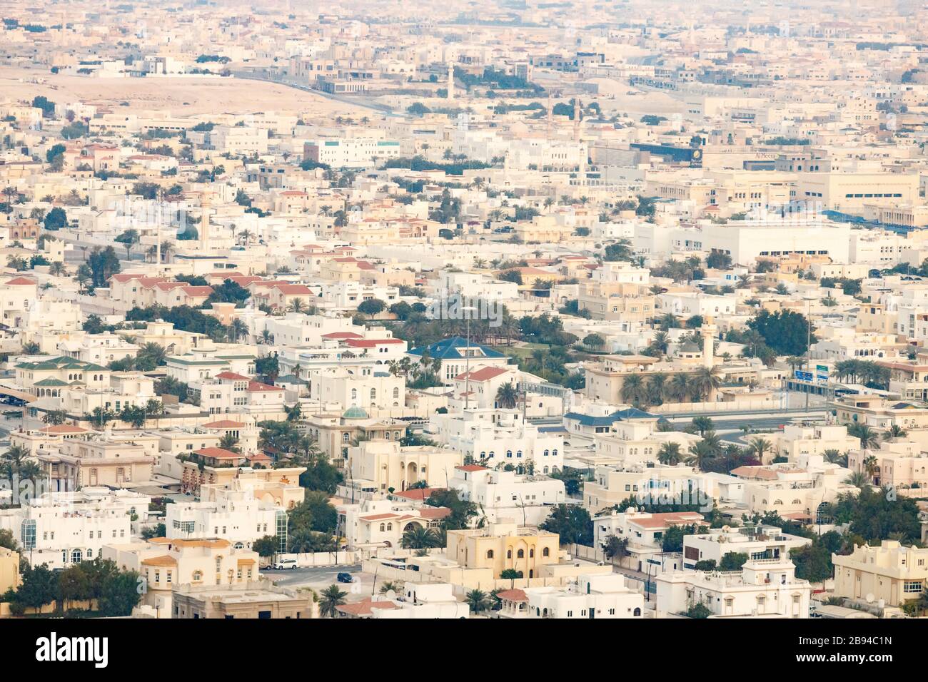 View from the skyscraper to the quarters of Doha, Qatar Stock Photo - Alamy
